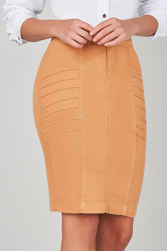 Saia Sarja Tradicional Color Camel Titanium Jeans