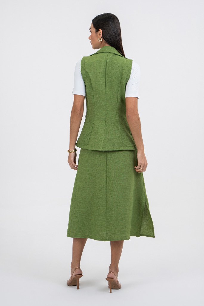 Colete Verde Alongado Via Tolentino