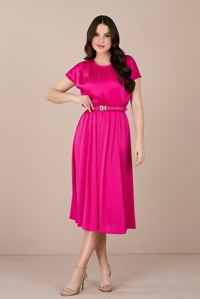 Vestido Pink com Cinto Brenda Tatá Martello