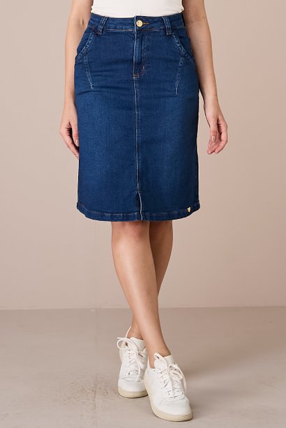 Saia Jeans Marcia Tatá Martello